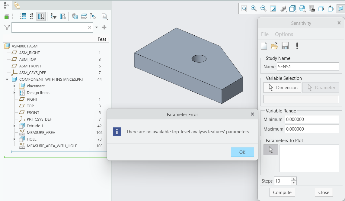 Solved: Using analysis feature values in assembly - PTC Community