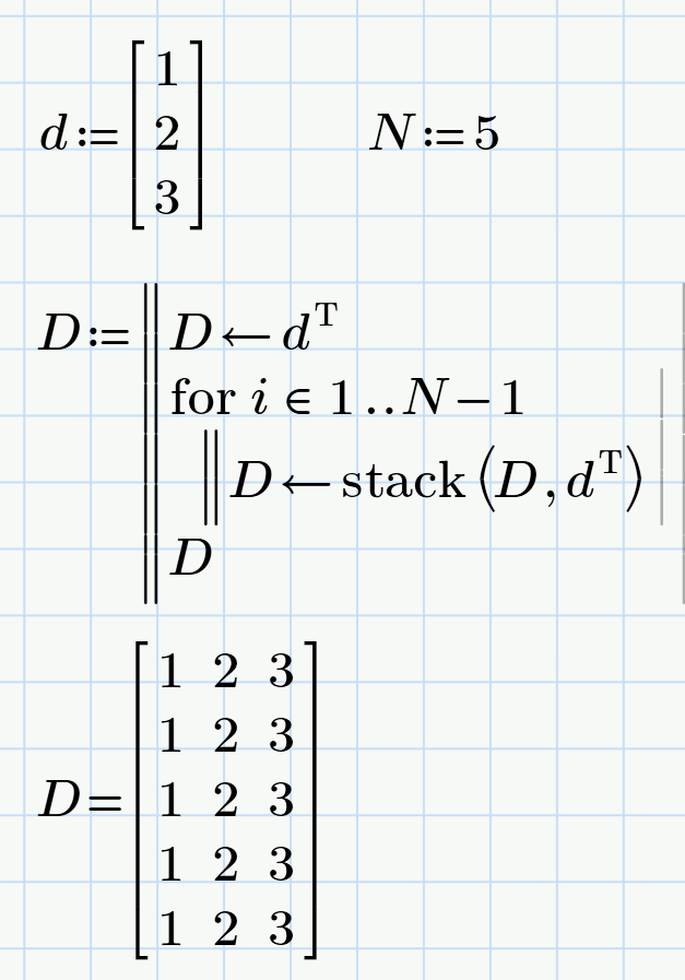 Solved: Stacking a Matrix with a For Loop - PTC Community