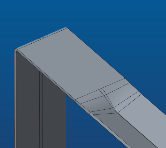 Sheet Metal Vee Crease to Flat Transition - PTC Community