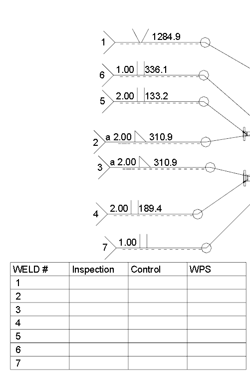 Weld specification number in drawing table - PTC Community
