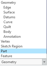 Creo 9 - how to select a part in an assembly? - PTC Community