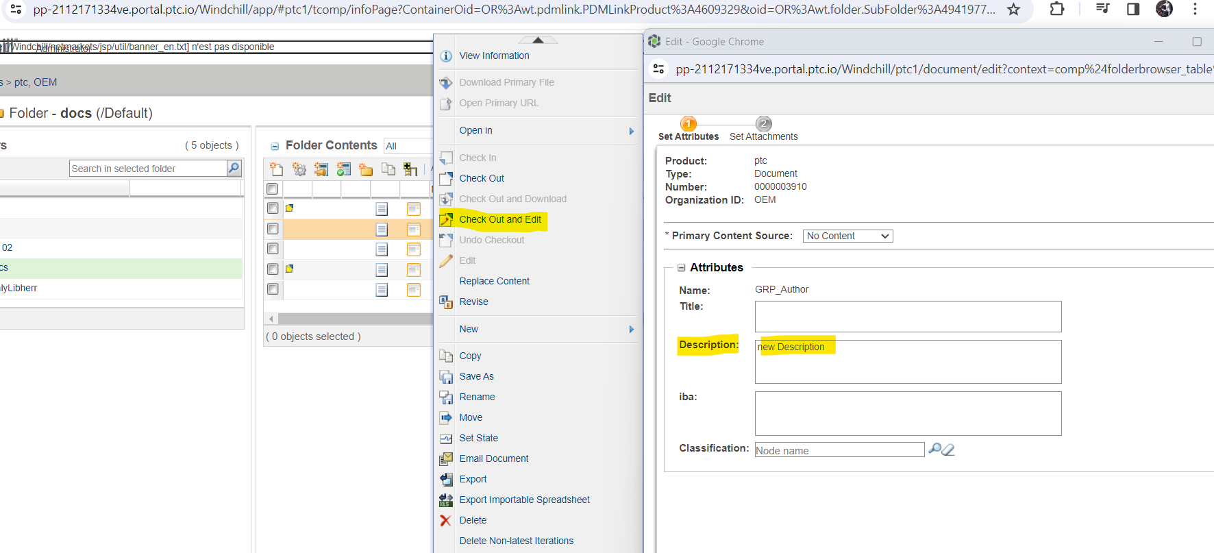 Edit or Rename Document Description - PTC Community