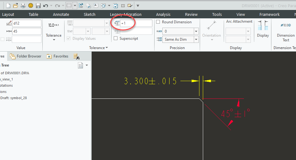 Solved: Chamfer dimesioning & tolerancing - PTC Community