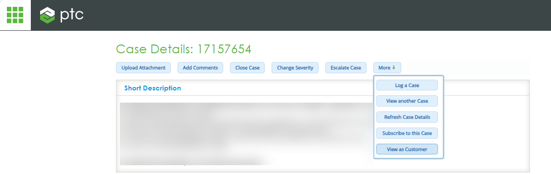 Solved: Changes to a support case not possible - PTC Community