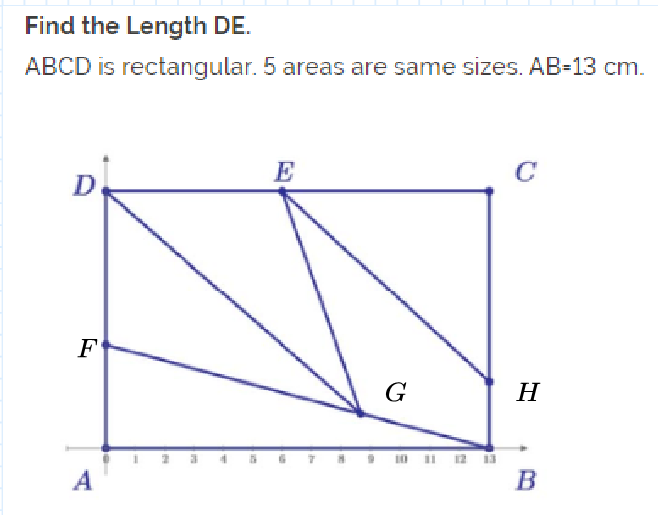 Solved: Puzzle-35. Find the Length DE. ABCD is rectangular... - PTC ...