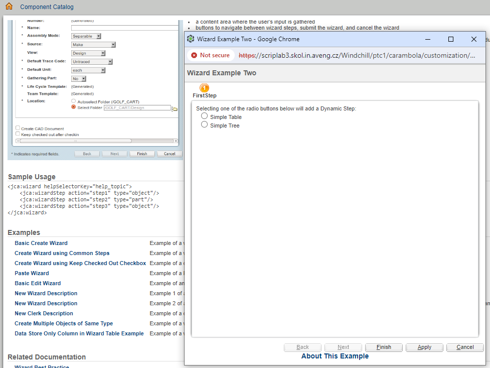 Solved: How to dynamically add or remove Wizard Steps - PTC Community